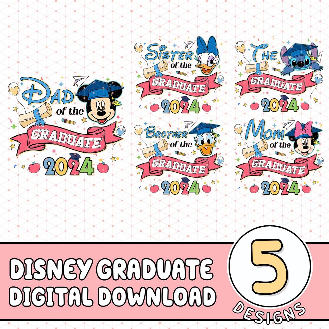 Personalized Graduate Mickey and Friends Digital Download Disneyworld ...