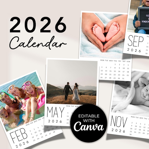 Personalized 2026 Calendar - Etsy