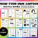 Draw Your Own Cartoon Activity for Kids, Traceable Character Pages ...