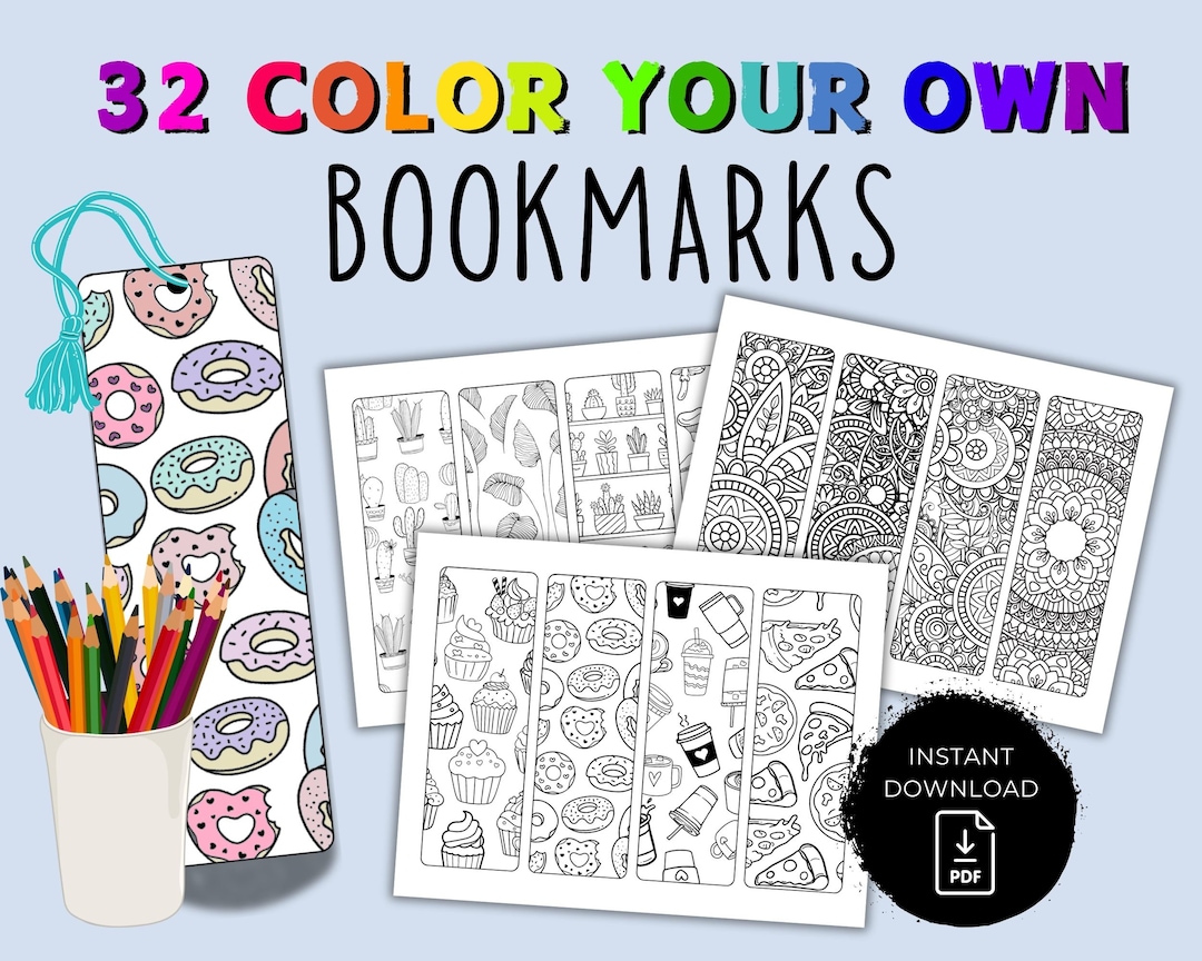 Printable Coloring Bookmarks, Bookmark Coloring Pages for Kids or ...