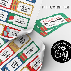 Editable Christmas Coupon Book for Kids: DIY Stocking Stuffer ...