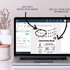 Editable Back to School Sign: Friendship Bracelet Design (digital ...