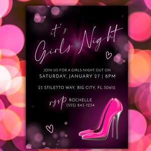 Girls Night Out Invitation Ladies Night Out Birthday Party Invitation ...