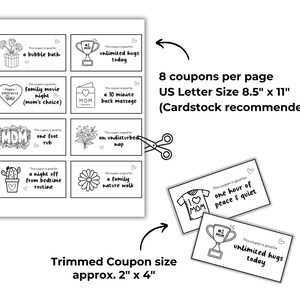 Mother's Day Coupon Book: Personalized Coloring Coupons (printable ...