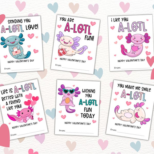 Axolotl Valentines Day Box - Etsy