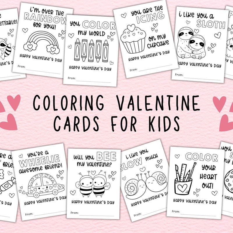 Valentines Day Cards for Kids - Etsy