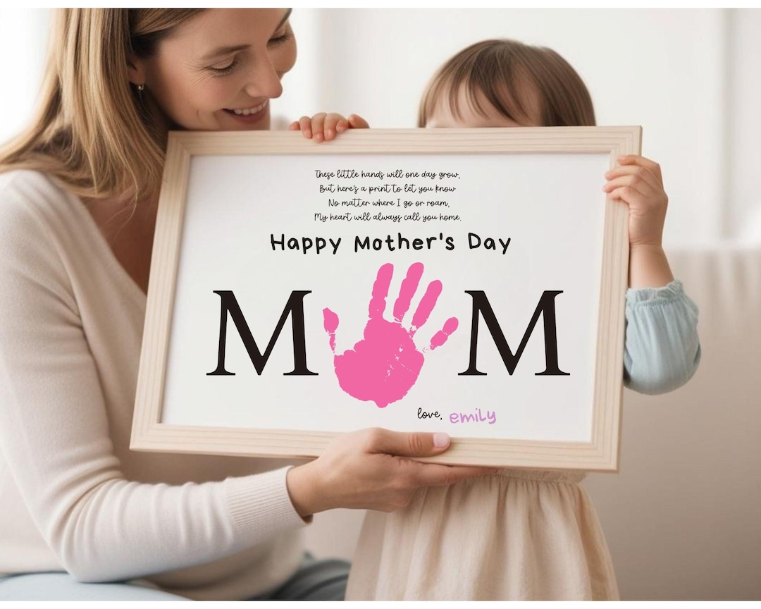 Mother's Day Handprint Art: DIY Keepsake Gift (PDF) - Etsy