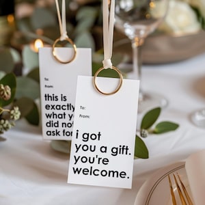 Sarcastic Gift Tags: Funny Printable Gift Labels (set of 18) (digital ...