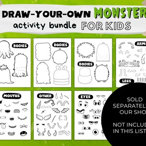 Draw Your Own Cartoon Activity for Kids, Traceable Character Pages ...