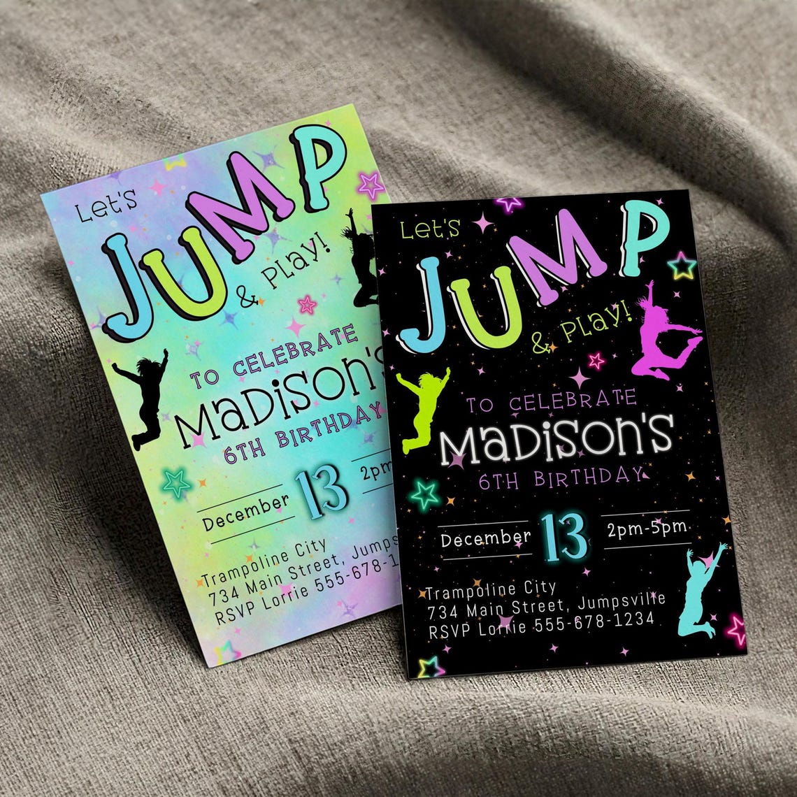Trampoline Birthday Invitation: Jump Party, Editable Template - Etsy