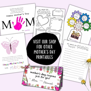 Mother's Day Coupon Book: Personalized Coloring Coupons (printable ...