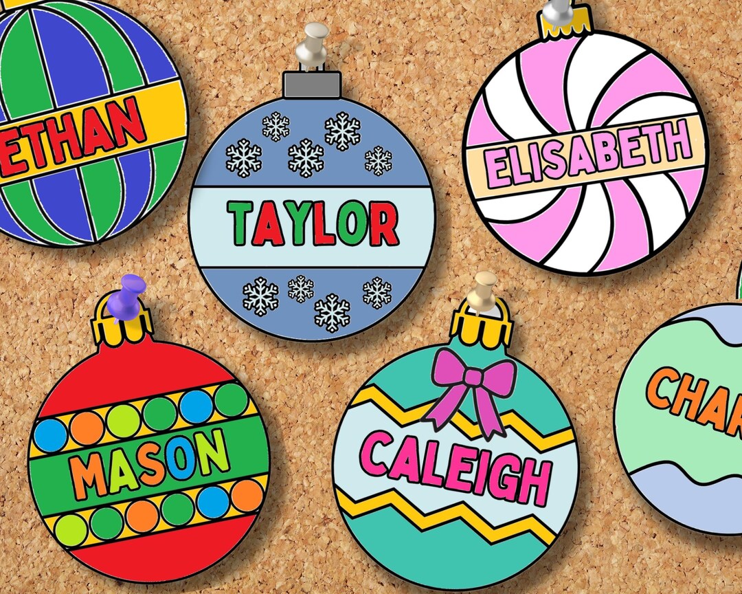 Printable Christmas Ornament Coloring Pages for Kids – Personalized ...