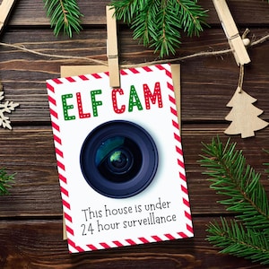 Elf Cam Printable, Elf Surveillance Camera Letter, Santa Christmas Elf ...