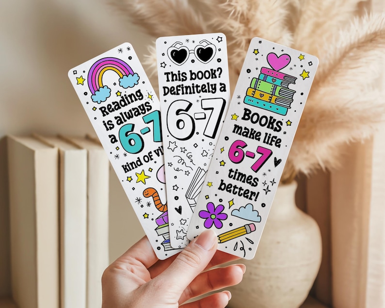 6-7 Coloring Bookmarks for Kids, Tweens, Teens | Activity for Book ...