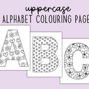 Uppercase Alphabet Coloring Pages: Fun Kids Activity (PDF) - Etsy