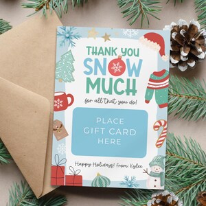 Thank You Snow Much Christmas Gift Card Holder, Holiday Card for ...