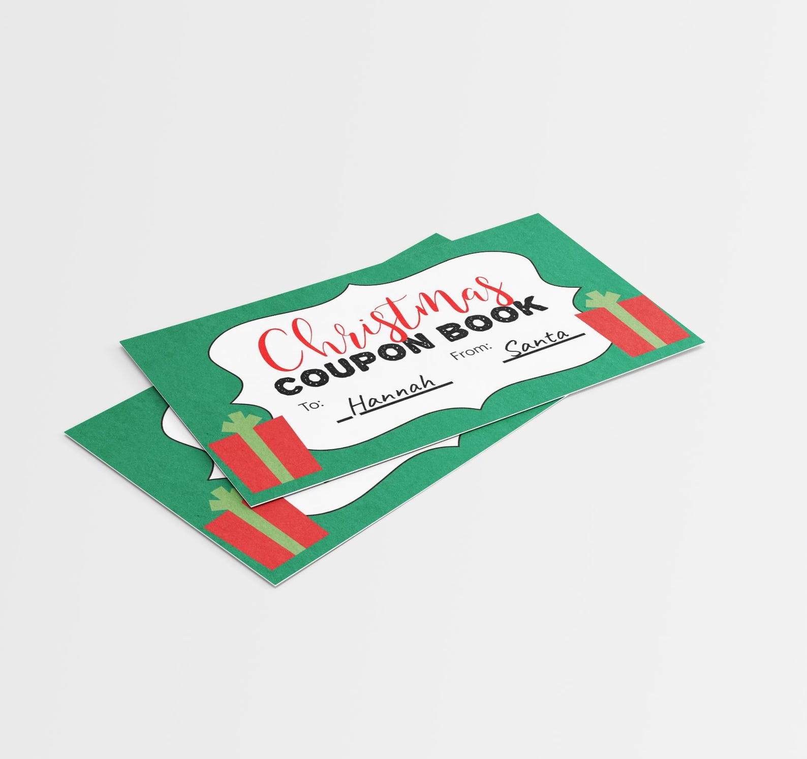 Editable Christmas Coupon Book for Kids: DIY Stocking Stuffer ...