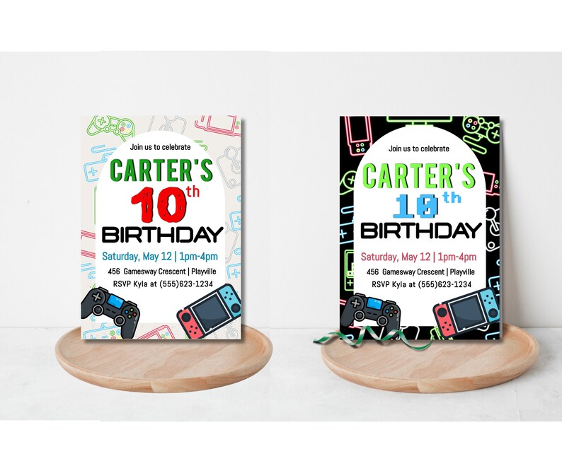 Editable Video Game Birthday Invitation, Video Game Invitation, Gamer ...