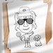 Draw Your Own Cartoon Activity for Kids, Traceable Character Pages ...