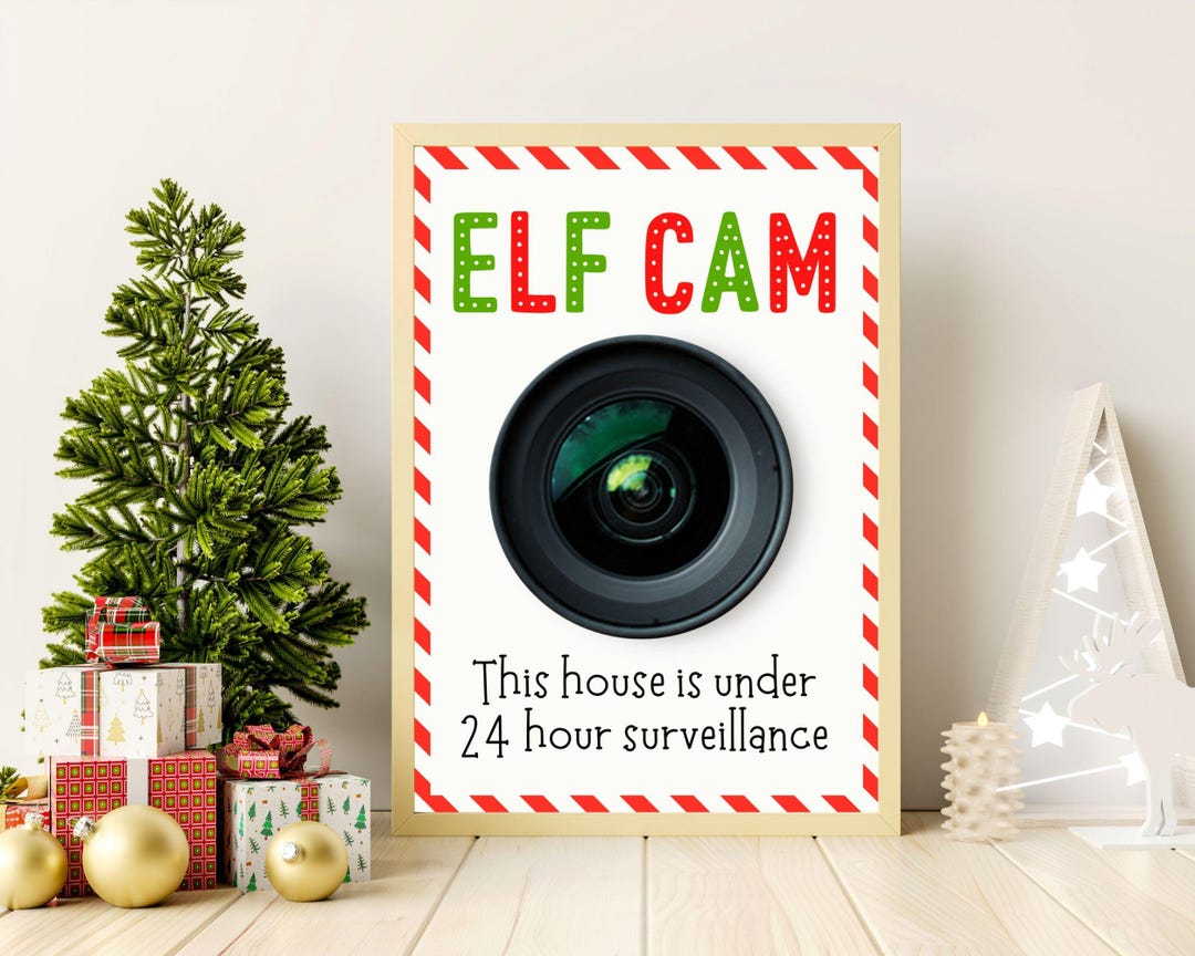 Elf Cam Printable, Elf Surveillance Camera Letter, Santa Christmas Elf ...