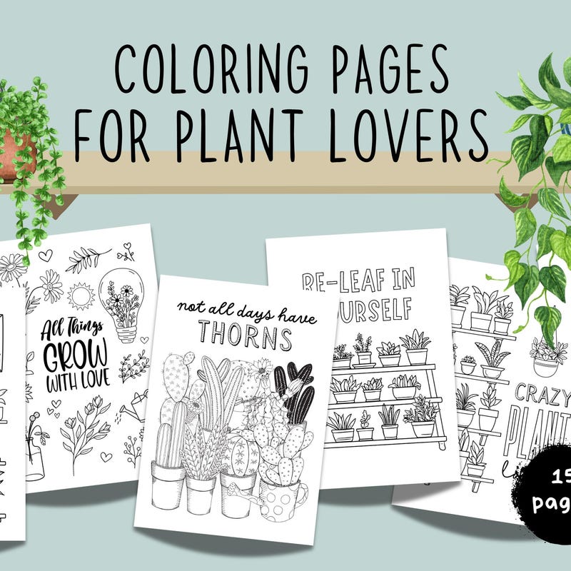 Flower Coloring Page - Etsy