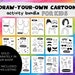 Draw Your Own Monster Activity for Kids, Cartoon Character Tracing ...