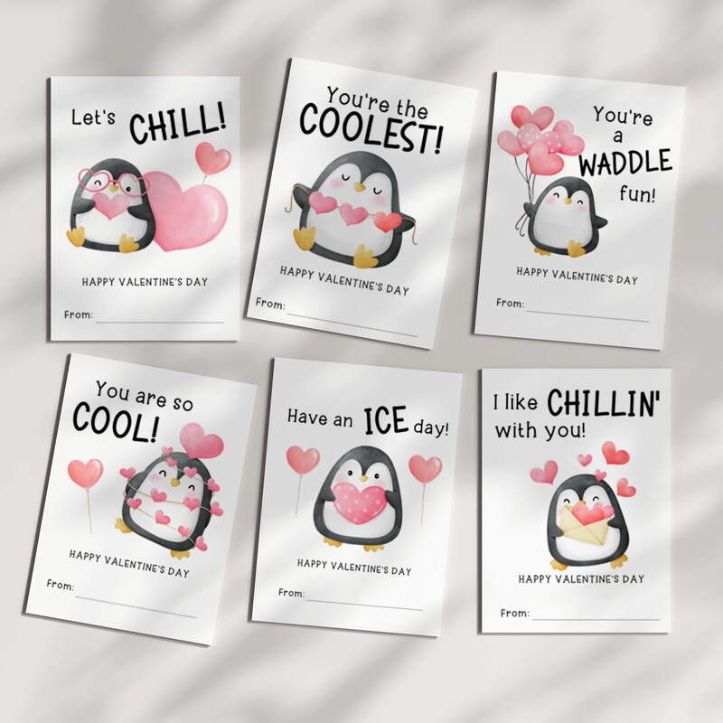 Valentine Kids Penguins - Etsy
