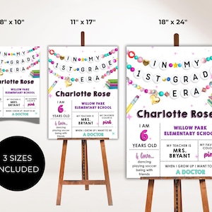 Editable Back to School Sign: Friendship Bracelet Design (digital ...