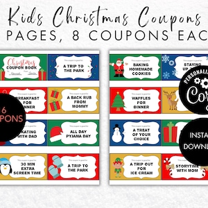 Editable Christmas Coupon Book for Kids: DIY Stocking Stuffer ...