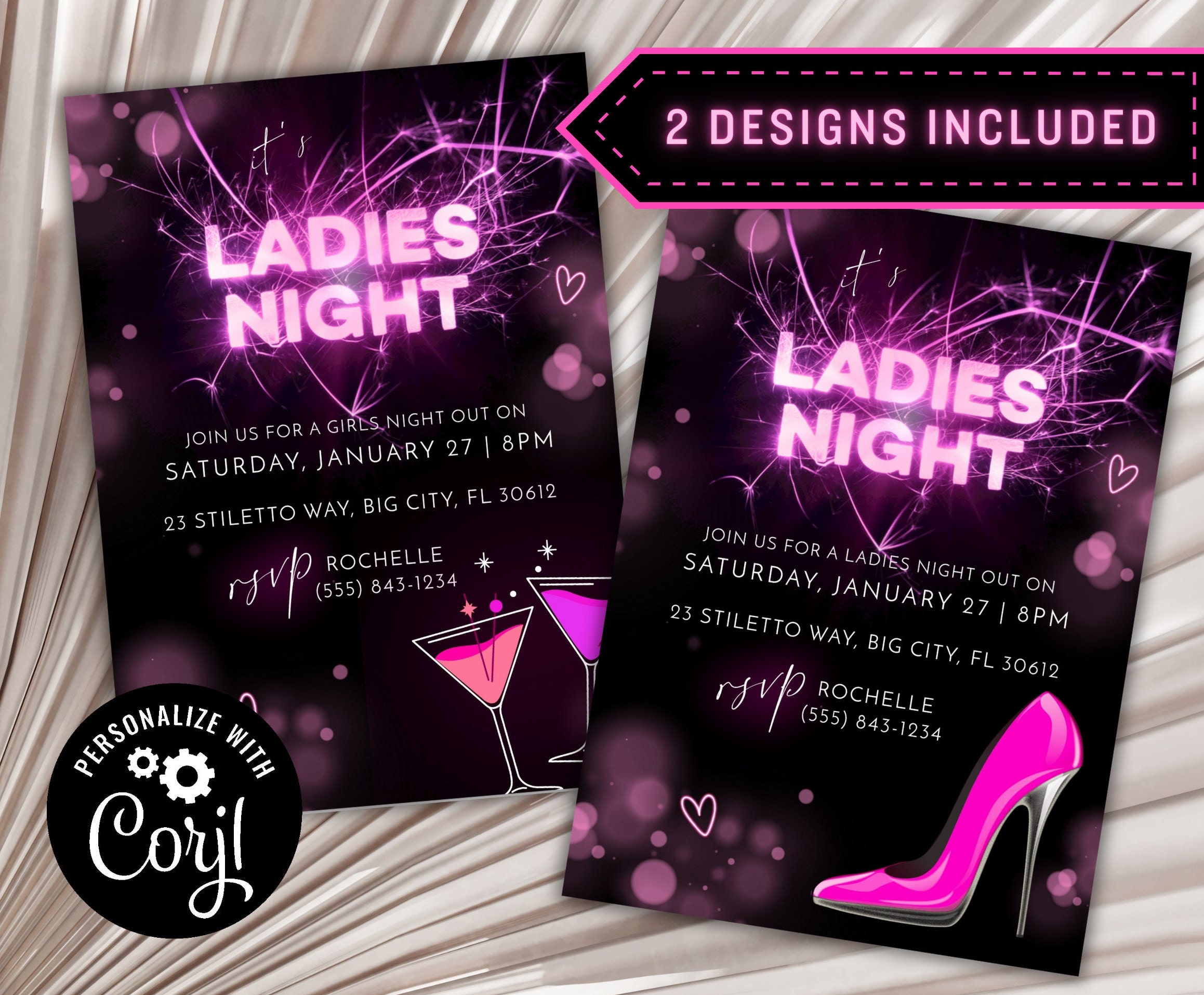 Ladies Night Out Invitation Girls Night Out Birthday Party Invitation ...