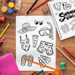 Summer Coloring Pages, Fun in the Sun Summer-themed Sheets for Kids ...
