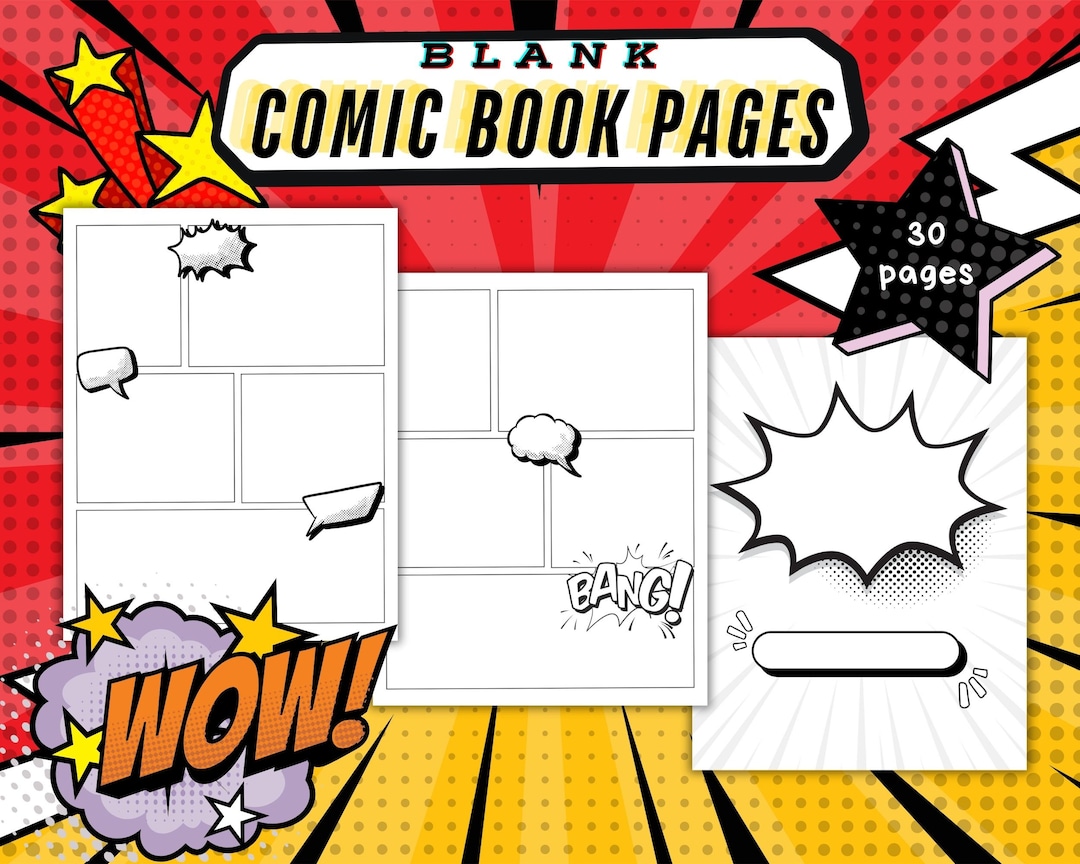 Blank Comic Book Page Templates: Kids' Storytelling Activity (PDF ...