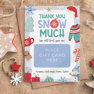 Thank You Snow Much Christmas Gift Card Holder, Holiday Card for ...