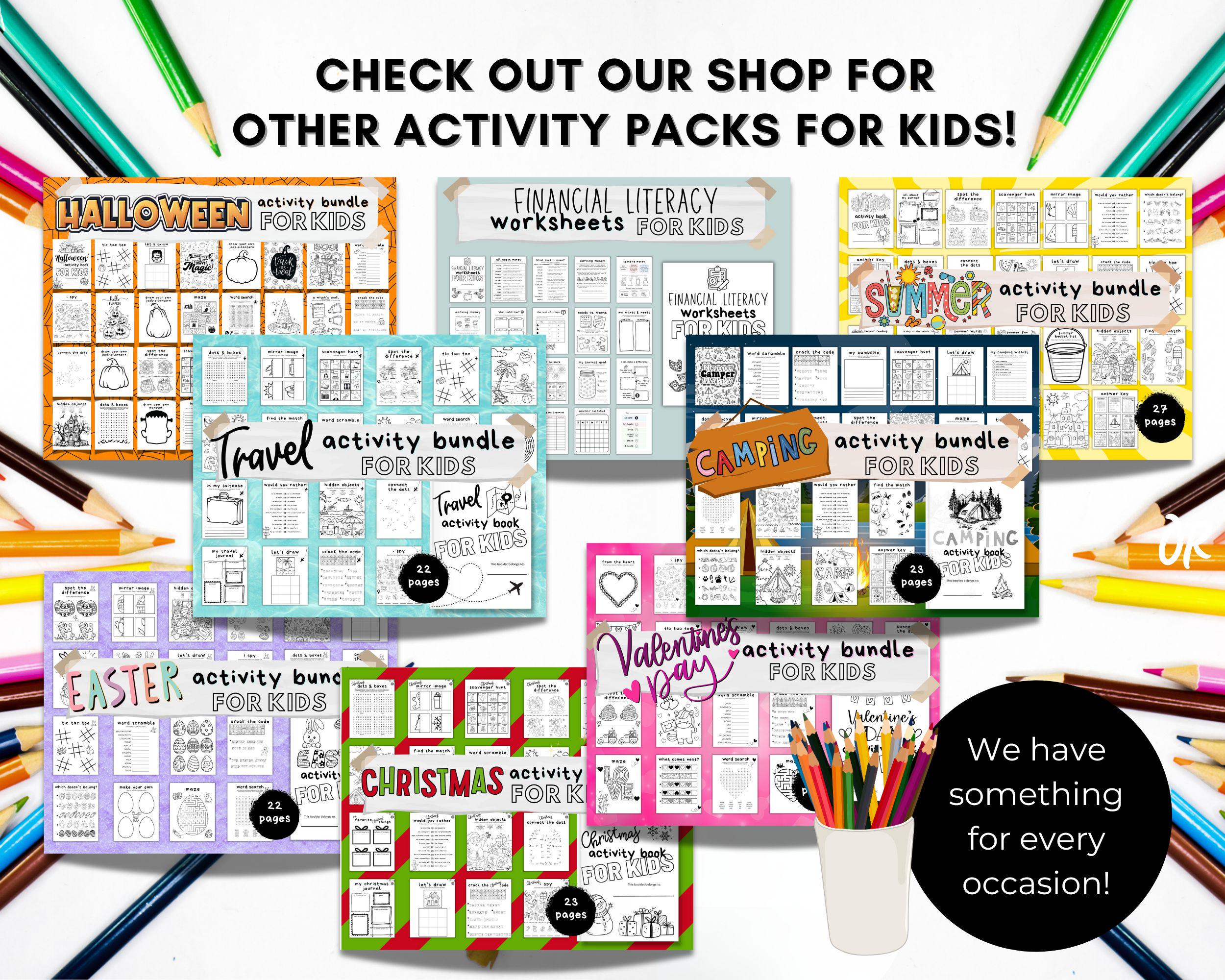 Financial Literacy Workbook: Money Activities for Kids (PDF) - Etsy