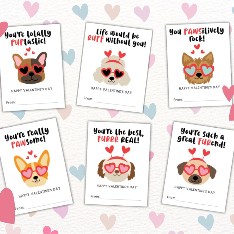 Dog Valentine Card - Etsy
