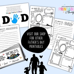 All About Grandpa Fill-in Printable: Father's Day Kid Craft (PDF) - Etsy