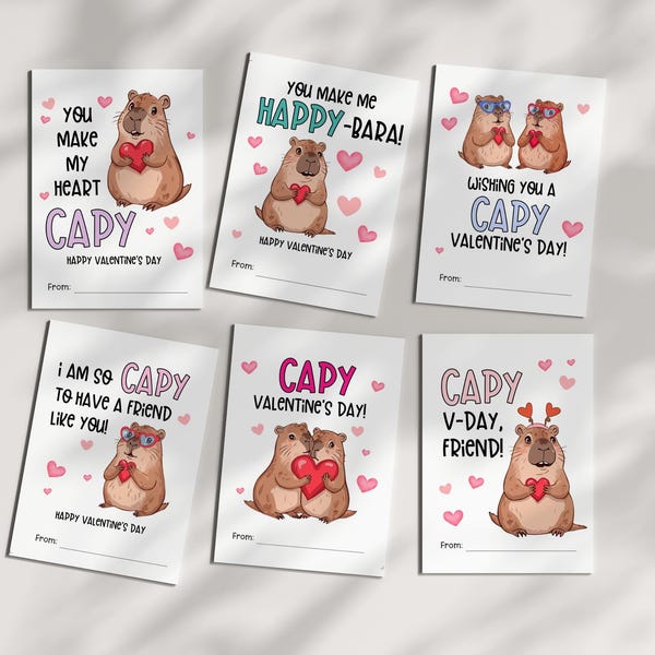 Capybara Valentine - Etsy