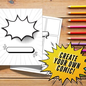 Blank Comic Book Page Templates: Kids' Storytelling Activity (PDF ...