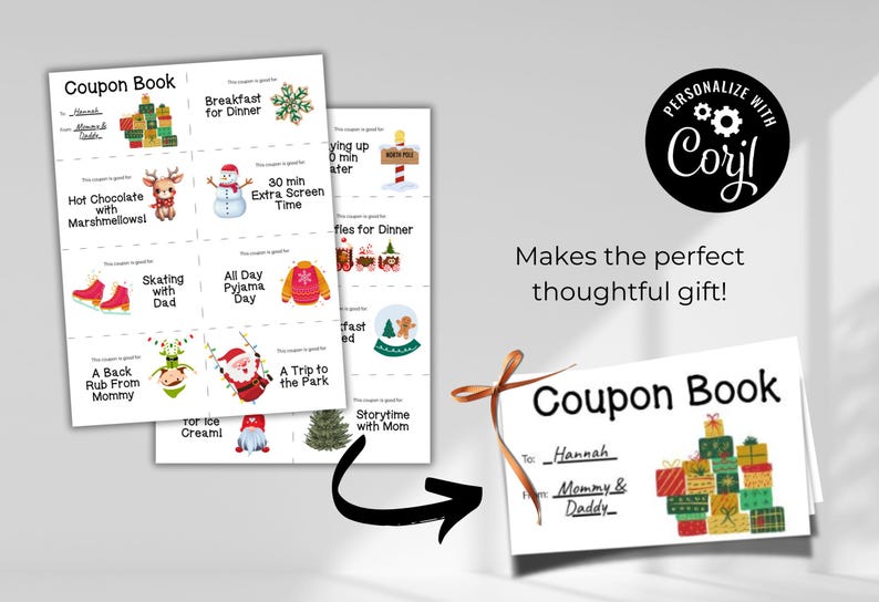 Editable Christmas Coupon Book for Kids: DIY Stocking Stuffer ...