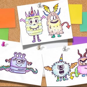 Draw Your Own Cartoon Activity for Kids, Traceable Character Pages ...