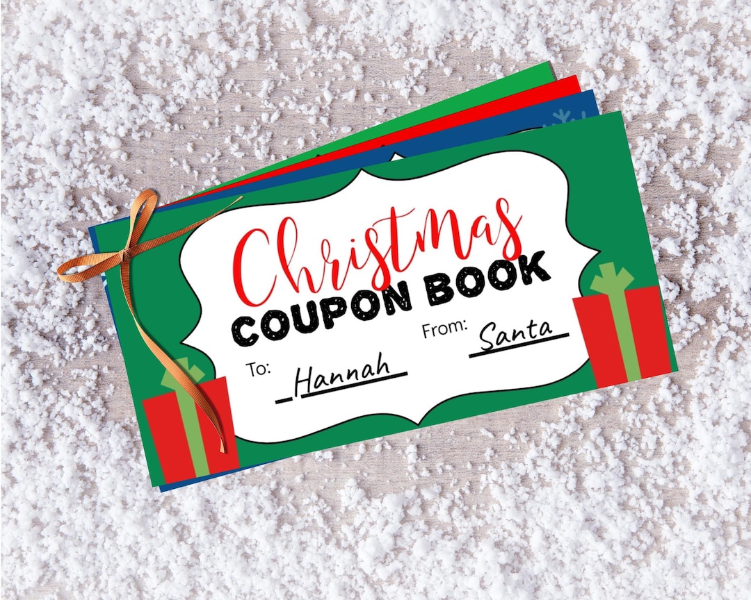 Editable Christmas Coupon Book for Kids: DIY Stocking Stuffer ...