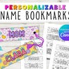 Editable Themed Name Tags Bookmarks - Etsy