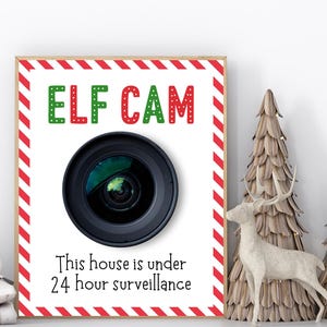 Elf Cam Printable, Elf Surveillance Camera Letter, Santa Christmas Elf ...