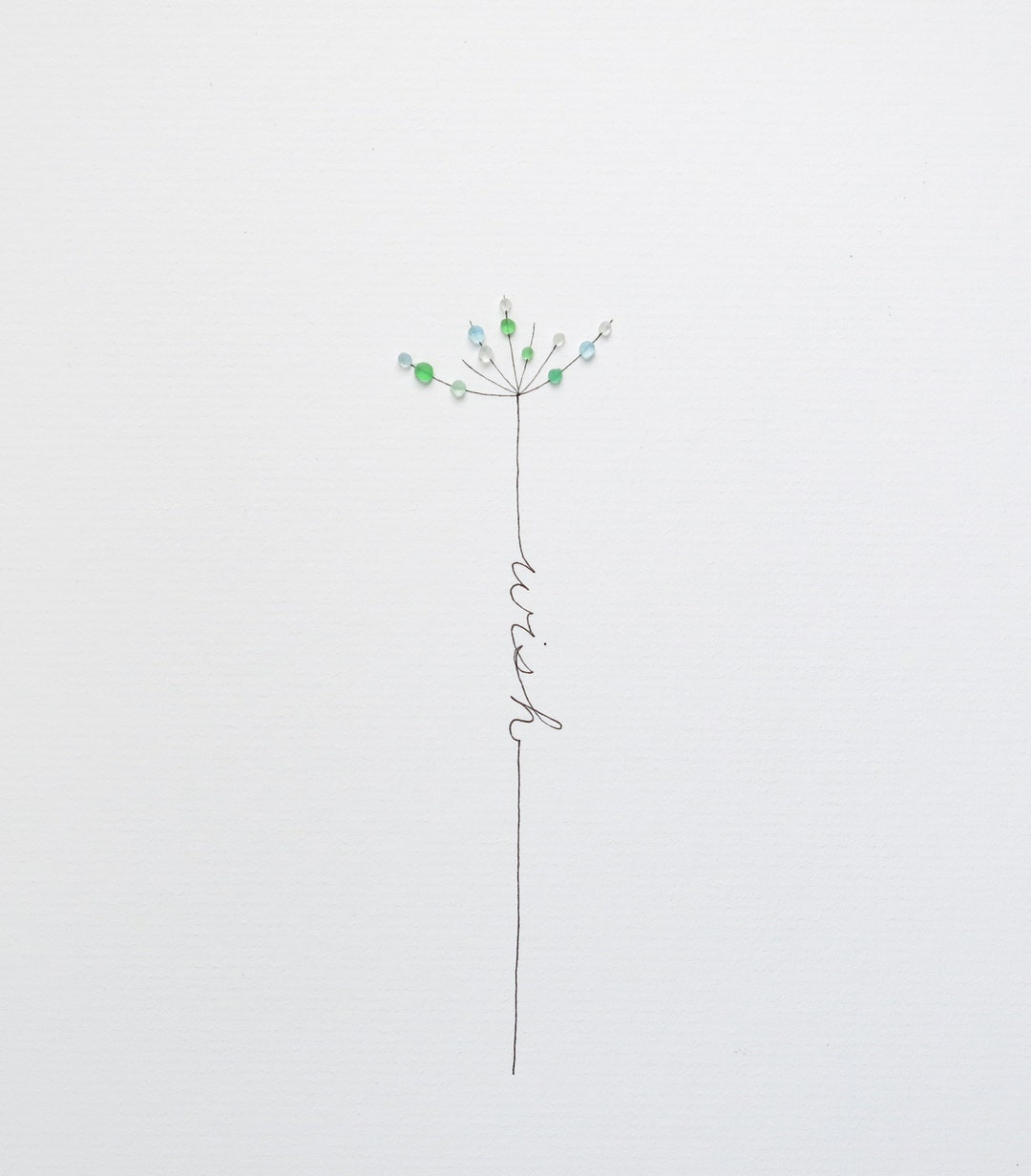 Dandelion Wish Sea Glass Art,dandelions,christmas Gift,gifts for Her ...