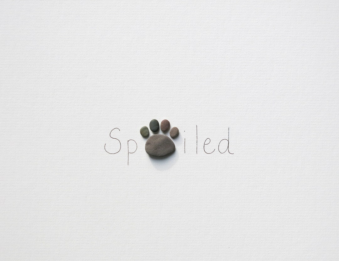 Pebble Art Dog Paw Print “spoiled” Dog Lovers Gifts,dogs,dog Gifts ...