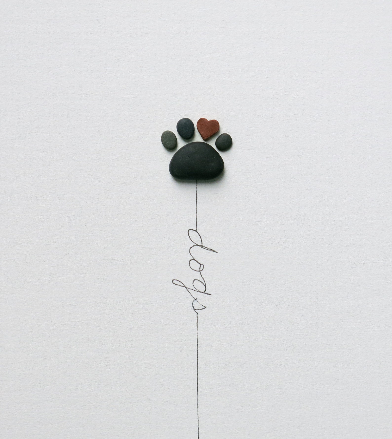 Pebble Art Dog Paw Printdogsdog Lovers Giftspersonalized - Etsy
