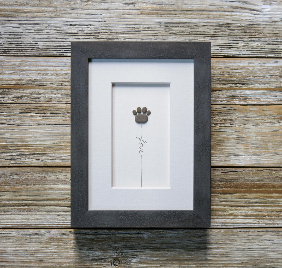 Pebble Art Dog Paw Print,dogs,dog Lovers Gifts,personalized Gifts,gifts ...