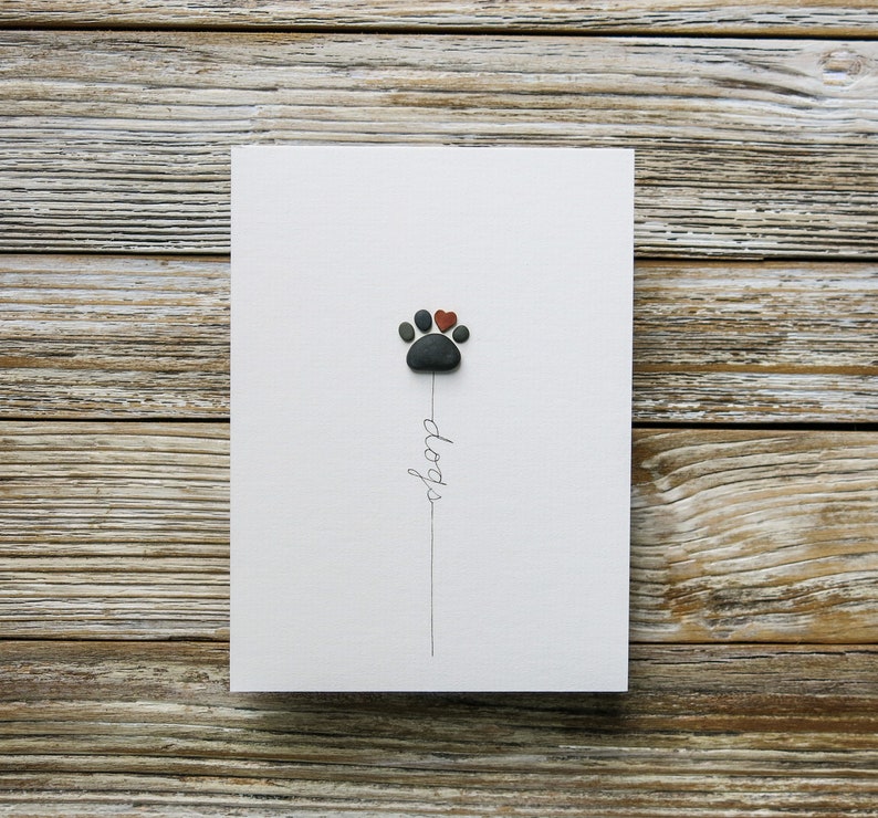 Pebble Art Dog Paw Printdogsdog Lovers Giftspersonalized - Etsy