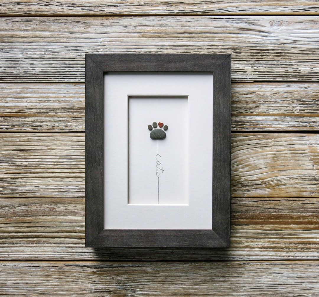 Pebble Art Cat Paw Print,cats,cat Lovers Gifts,personalized Gifts,gifts ...