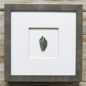 Pebble Art Couple Made to Look Like a Heart,anniversary Gift,gift of ...